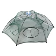 iMountek 6-Hole Foldable Fishing Trap Net, Automatic Bait Net for Fish ...