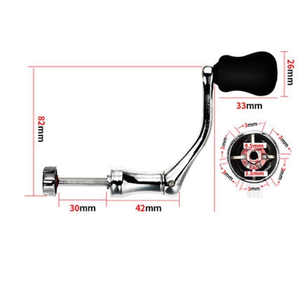 Foldable Metal Fishing Reel Power Handle Spinner wheel Swivel Grip for ...