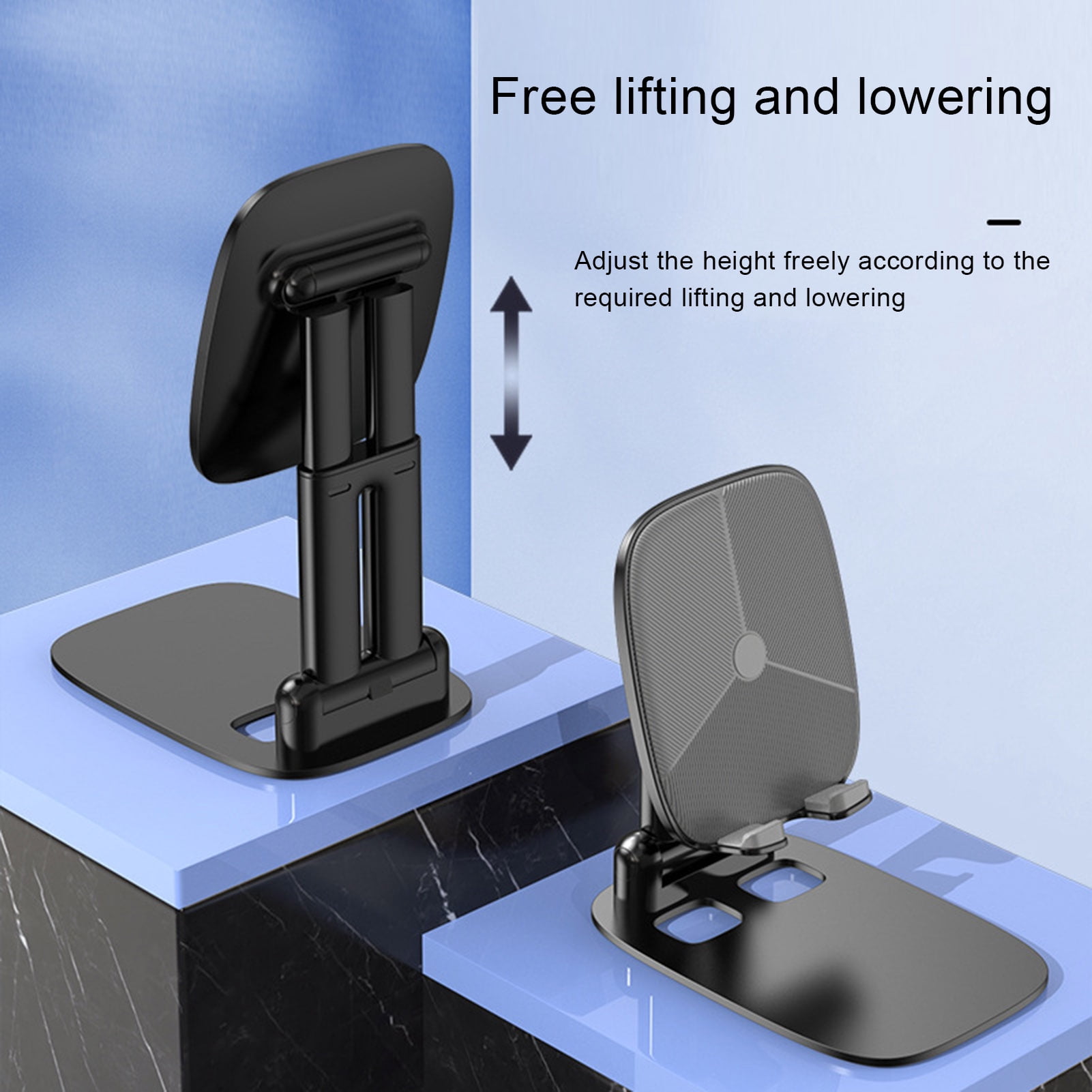 Foldable Metal Phone Tablet Holder 360-degree Rotation Hands-Free ...