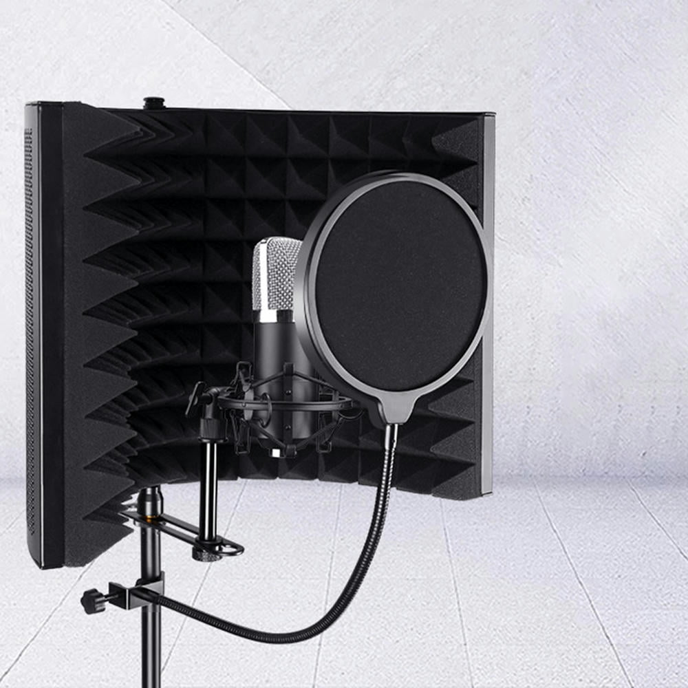 Foldable Microphone Windscreen Sound Absorber Isolation Shield Acoustic ...