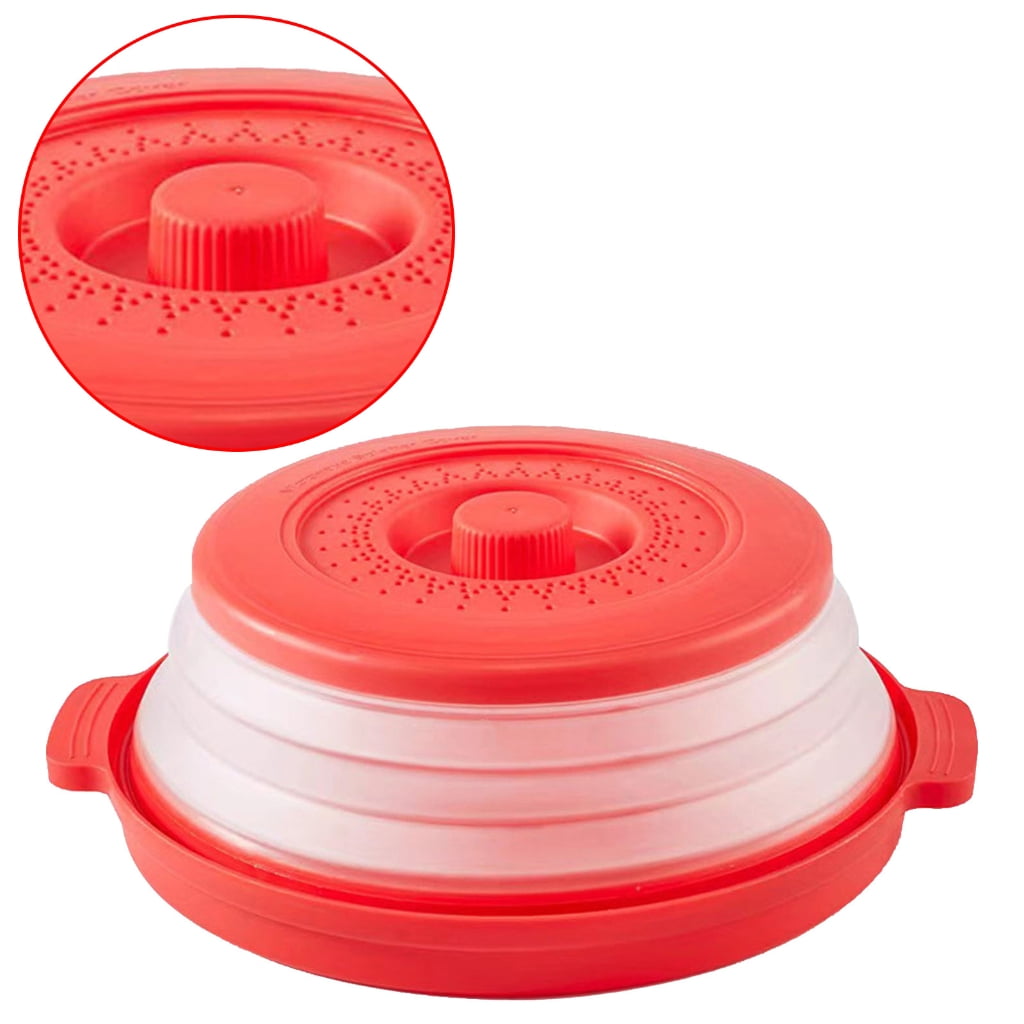 Foldable Microwave Oven Plate Cover for Food Vented Collapsible ...