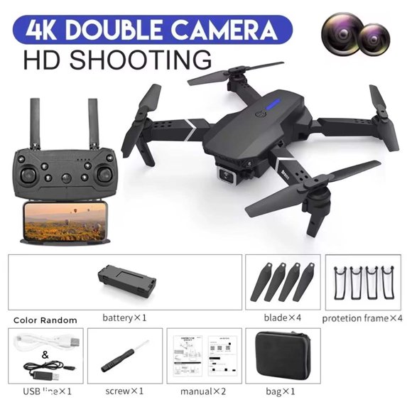 Foldable Mini E99Pro RC Helicopter with 5G Wifi FPV 4K Dual HD Camera ...