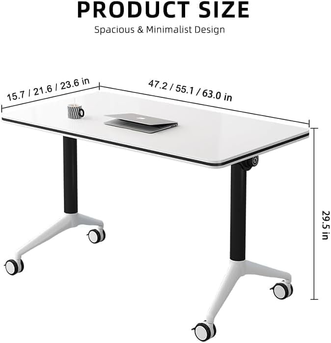 Foldable Mobile Conference Table with Wheels for Office and Training ...