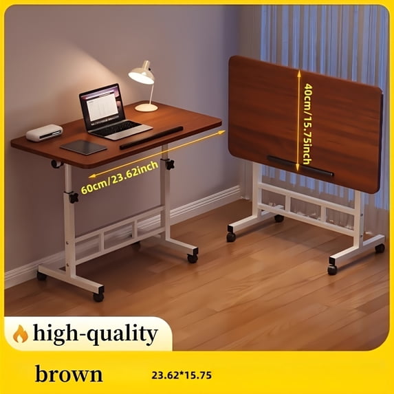 Foldable Mobile Office Desk with Tilting Tabletop & Stable Bracket ...