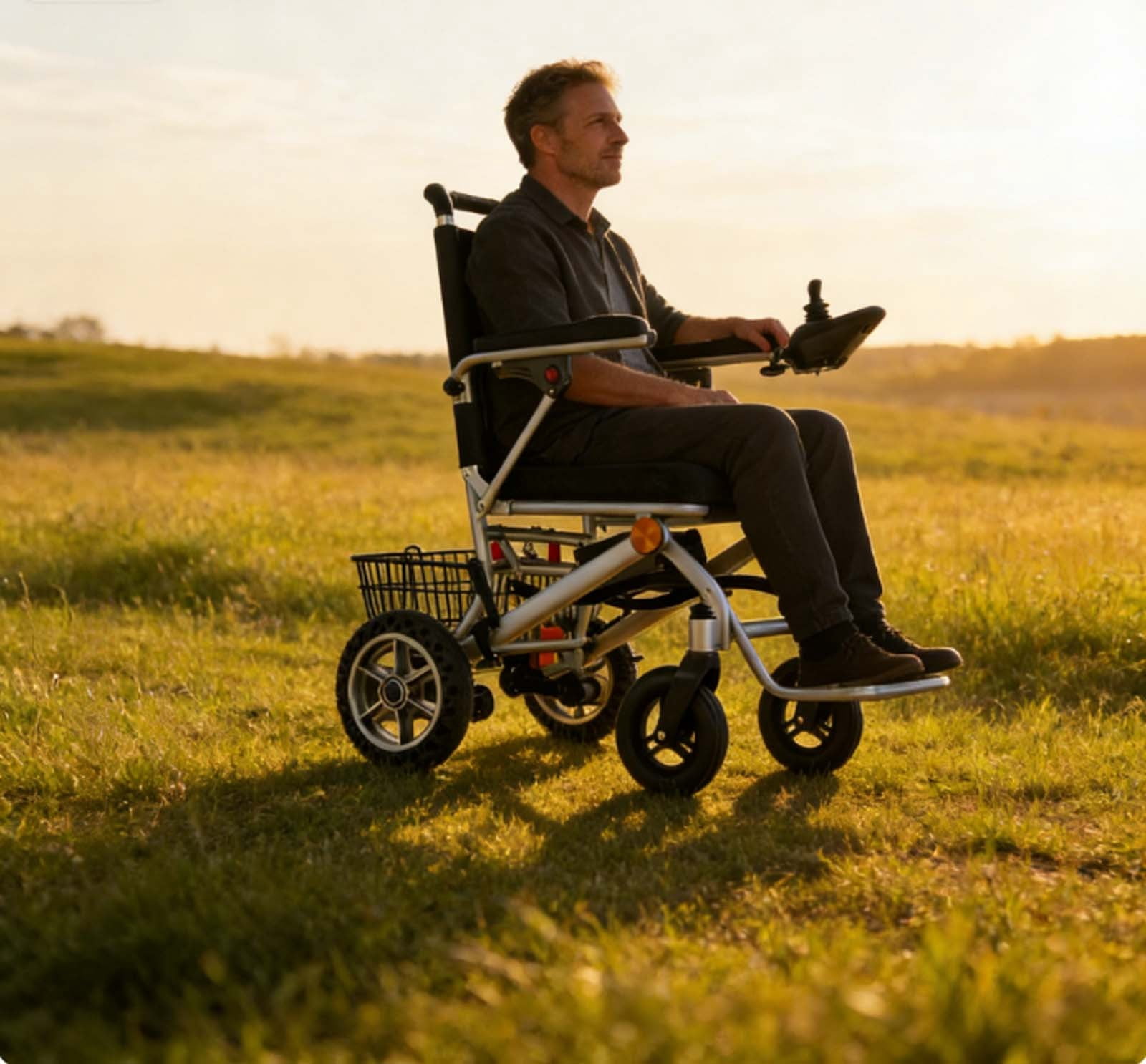 Foldable Mobility Power Chair - 500W All-Terrain Electric Wheelchair ...
