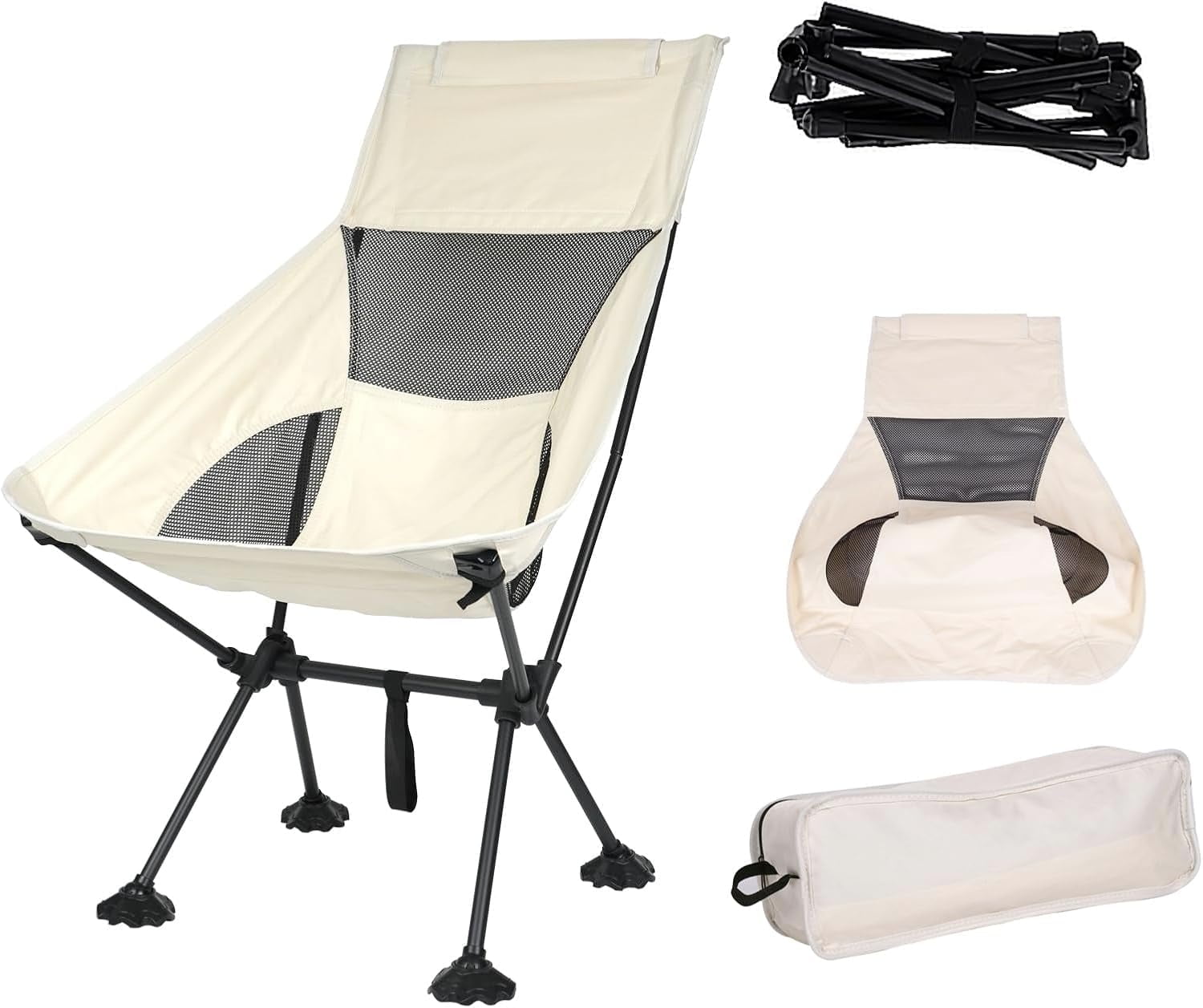 Foldable Moon Camping Chair – Portable High-Back Chair for Outdoor ...