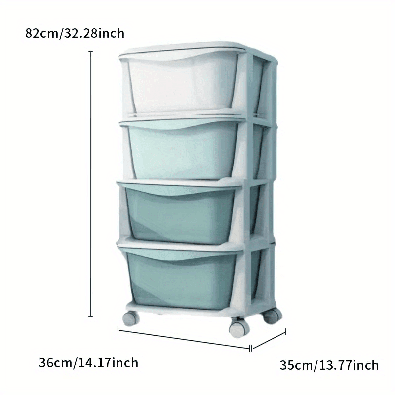 Foldable Multi-Layer Storage Box with Wheels - Large Capacity ...