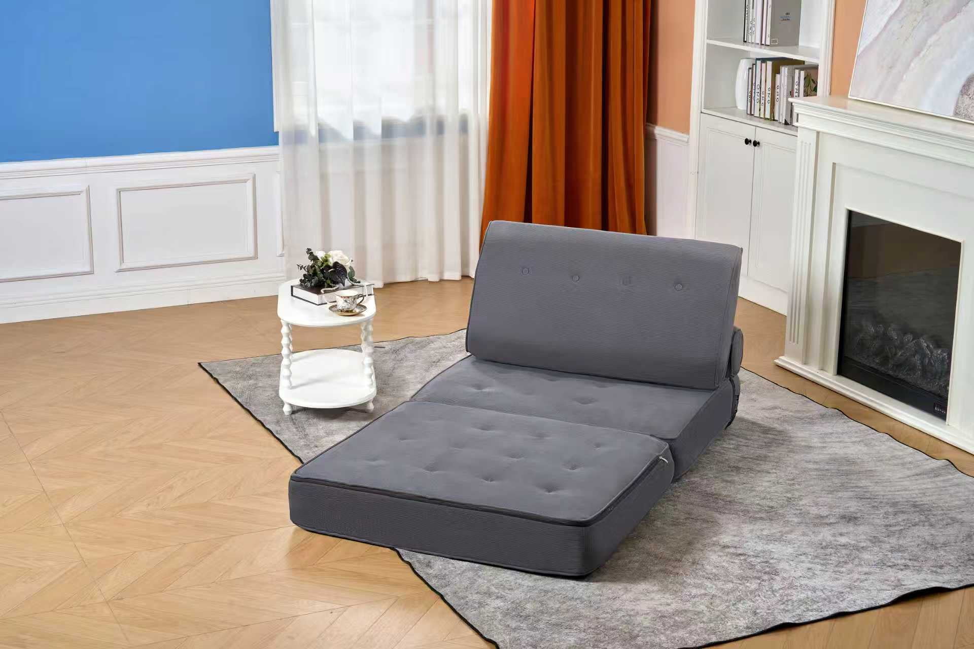Foldable Multi-functional Bean Bag Sofa Bed: Plush Upholstered, Multi ...