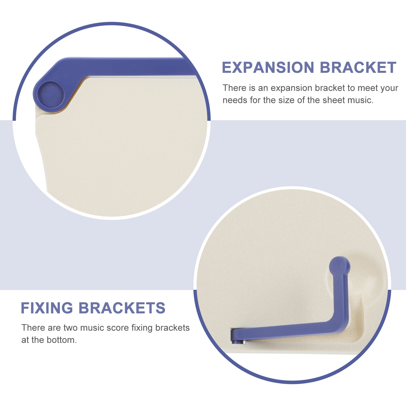 FRCOLOR Blue Foldable Music Score Stand for Desktop Use ABS Material ...