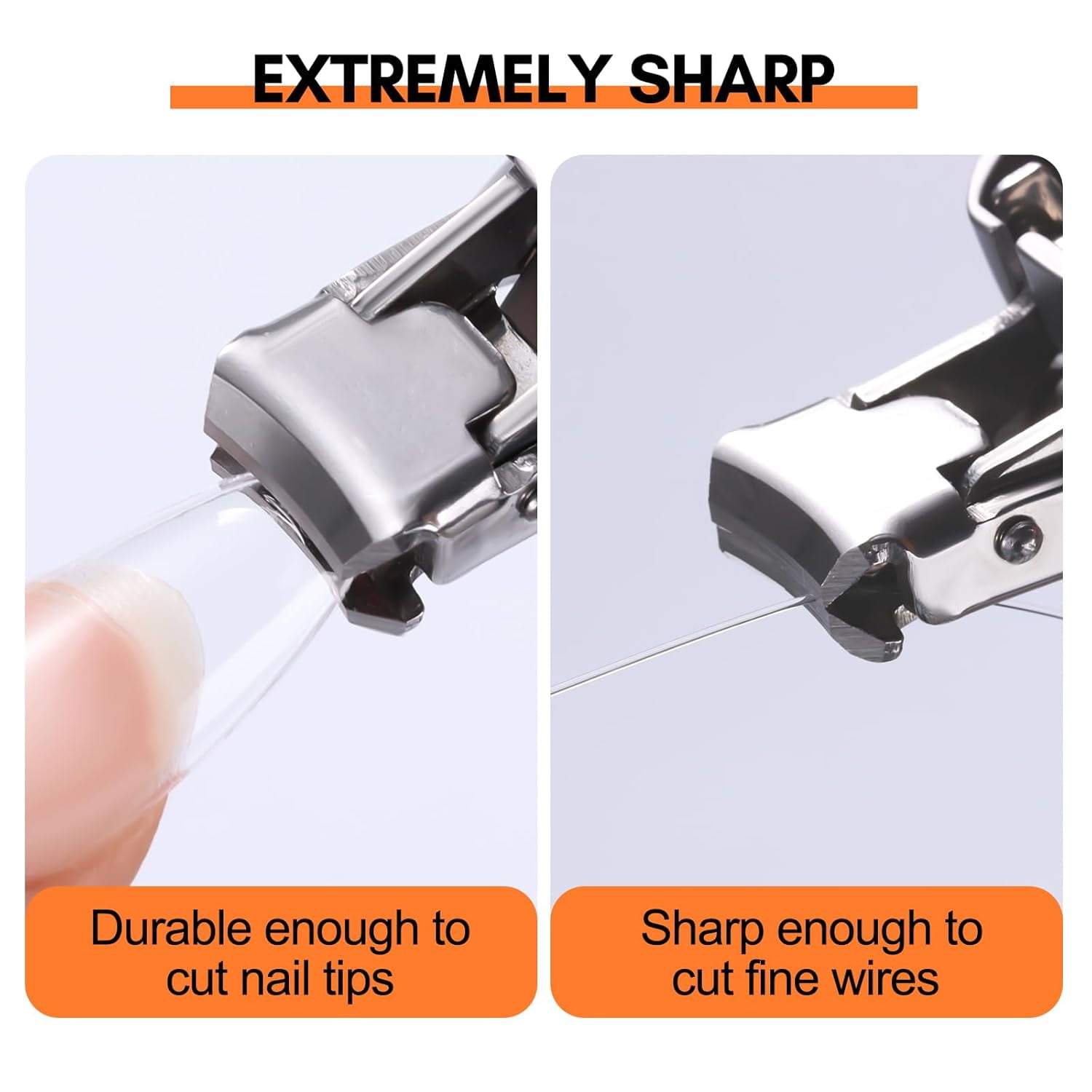 Foldable Nail Clipper, Stainless Steel Mini Nails Cutter with Keyring ...