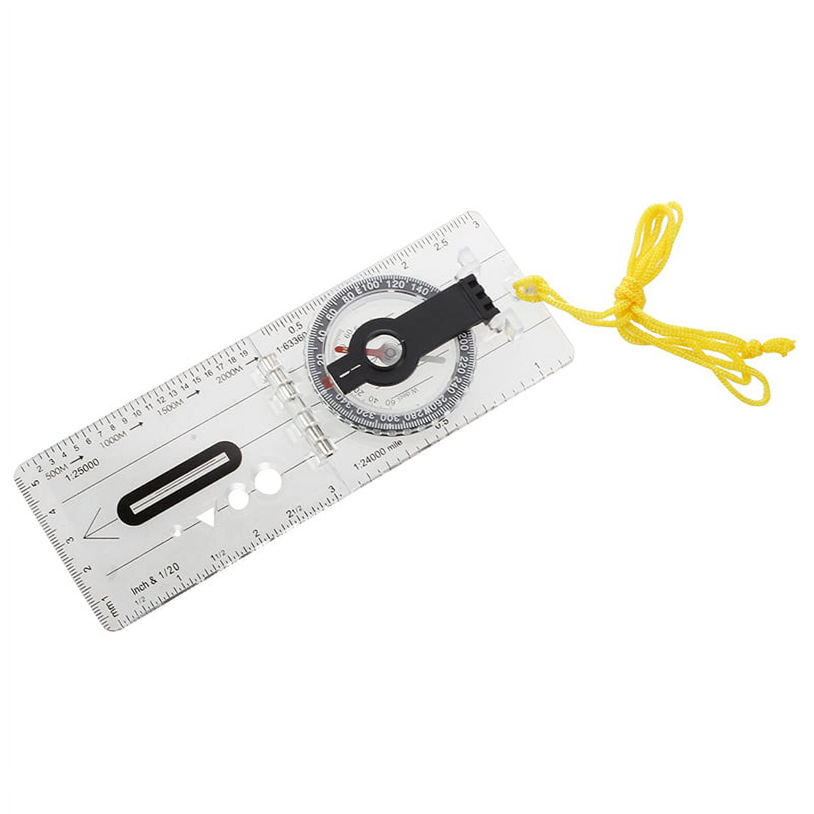 Foldable Navigation Camping Baseplate Compass Ruler Map - Walmart.com