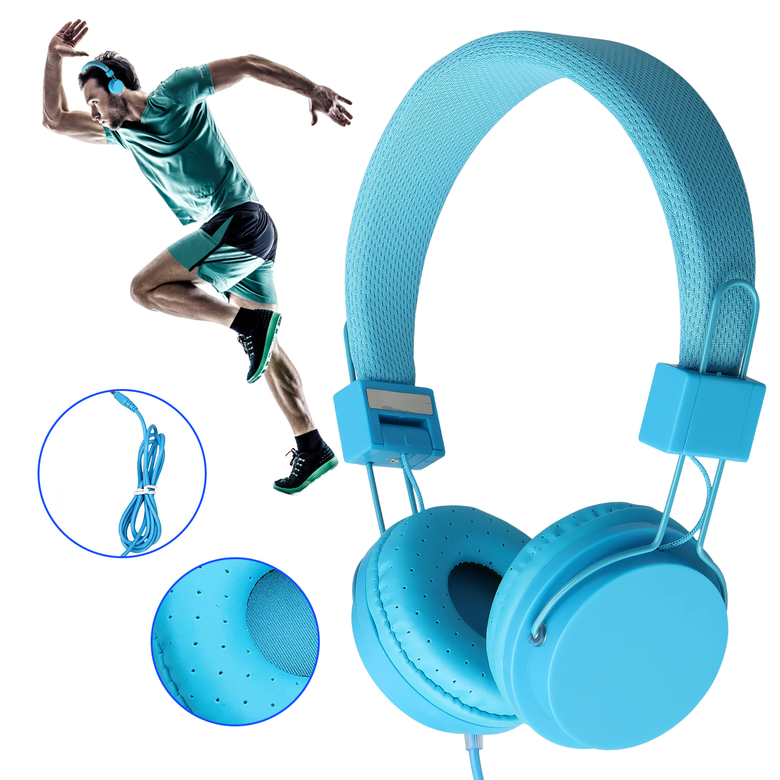 Foldable Noise Isolating on Ear Headphones, on-ear Headphones with Wire ...