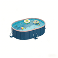 Foldable Non-Inflatable Swimming Pool for Kids Adults, Rectangle ...