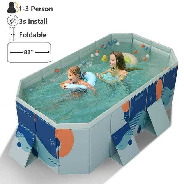 Foldable Swimming Pool for Kids and Adult,Extra large Non-Inflatable ...
