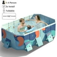 MONEHANE Foldable Outdoor Pool, Extra Large Non-Inflatable Above Ground ...