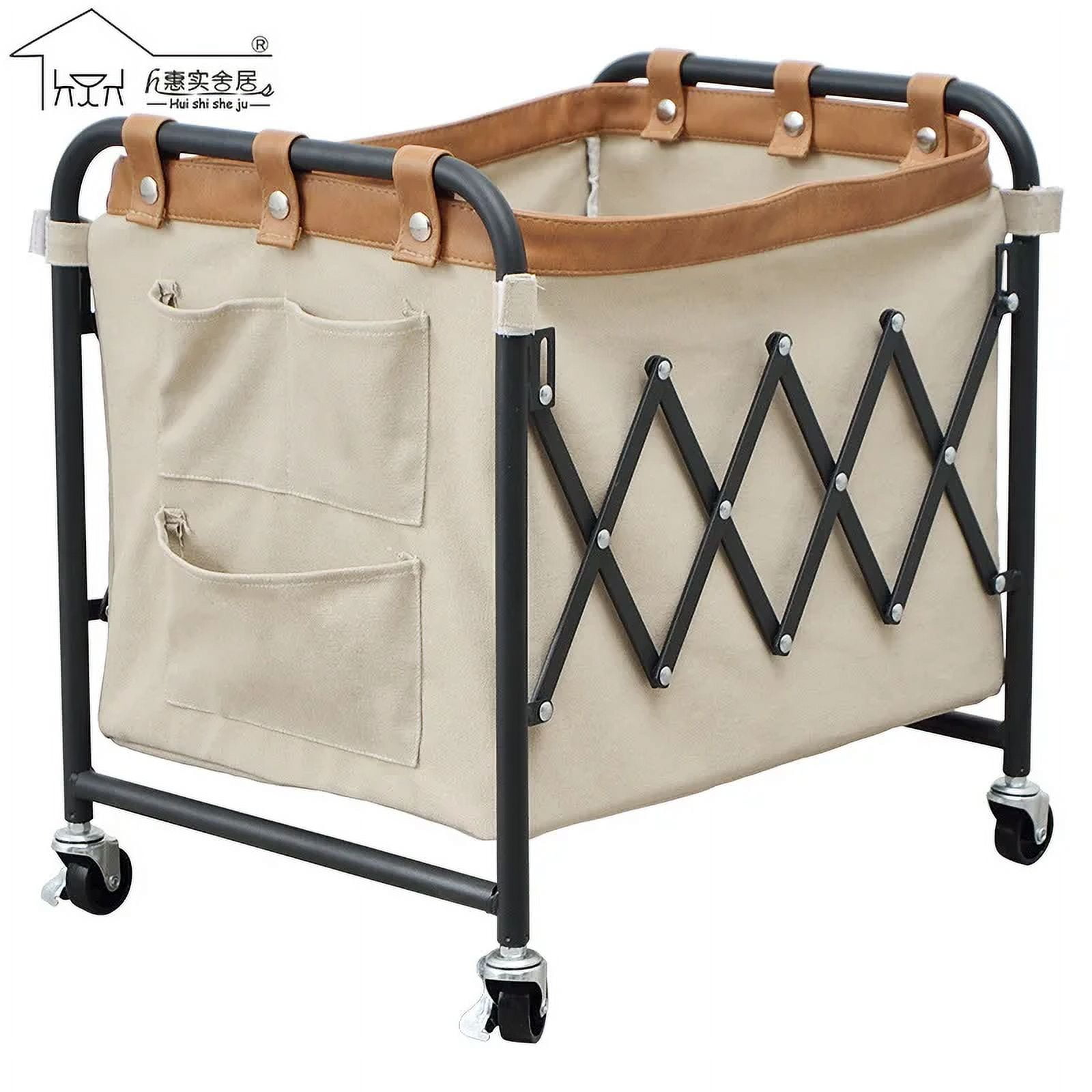 Foldable Nordic Mobile Storage Basket Living Room Newspaper Rack ...