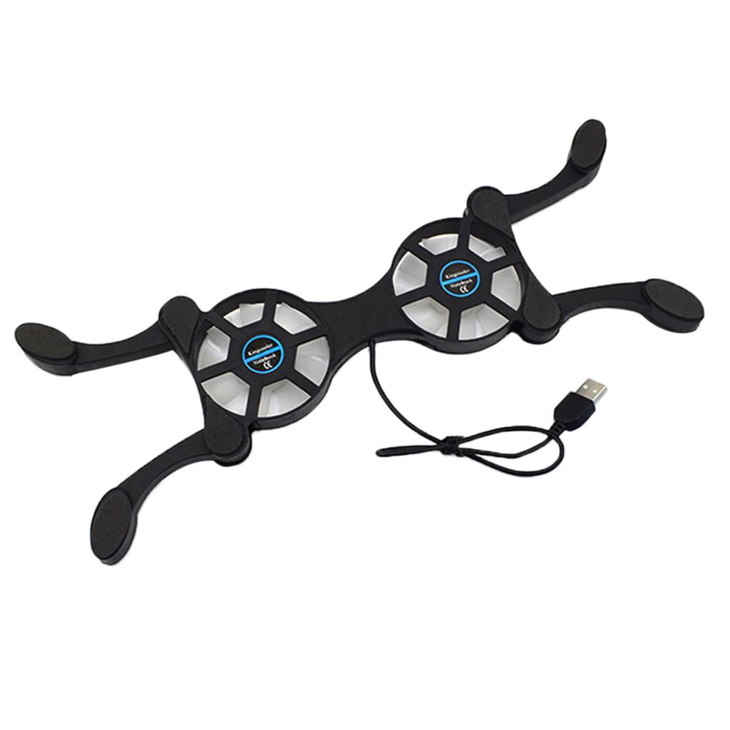 Foldable , Notebook Cooling Pad USB With 2x 70mm Fans For 7-15inches ...