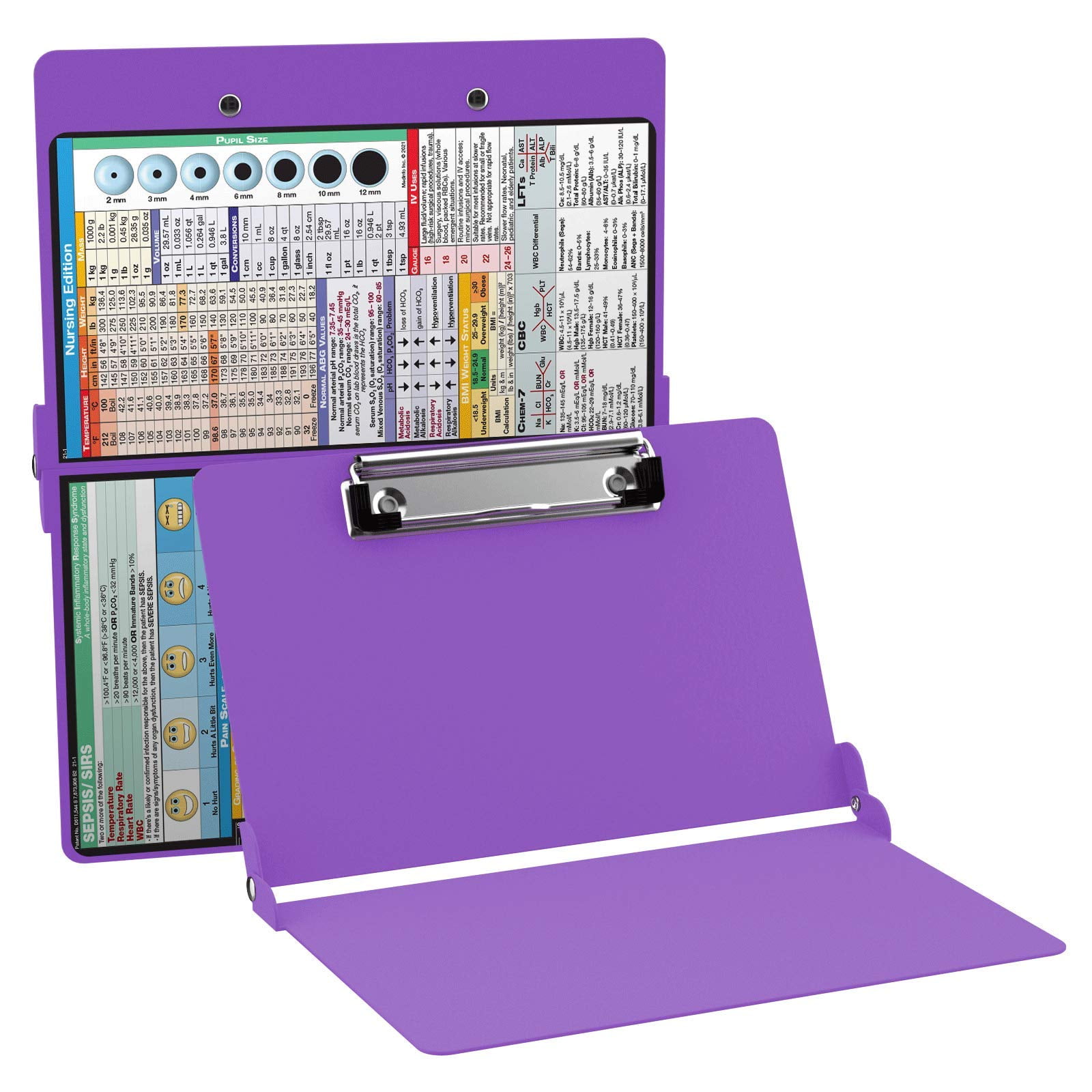 Foldable Nursing Clipboard by WhiteCoat Clipboard (Lilac), Foldable ...