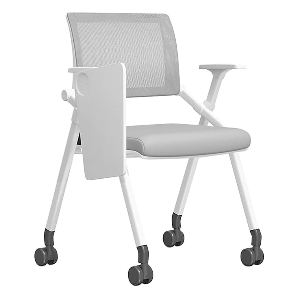Foldable Office Chair Student Chair with Desk Attached and Wheels ...