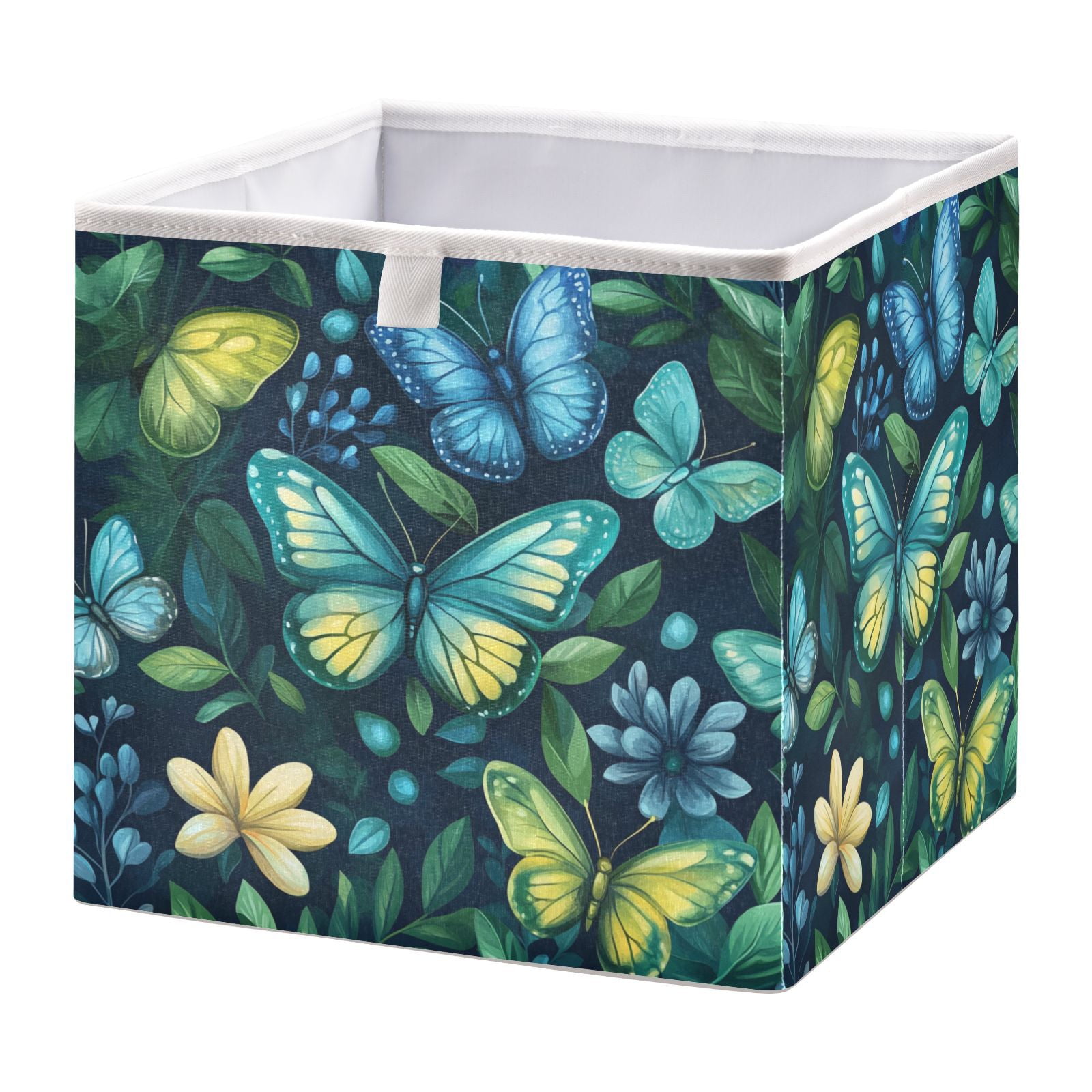Foldable Open Home Storage Bins with Handles, Waterproof Oxford Fabric ...