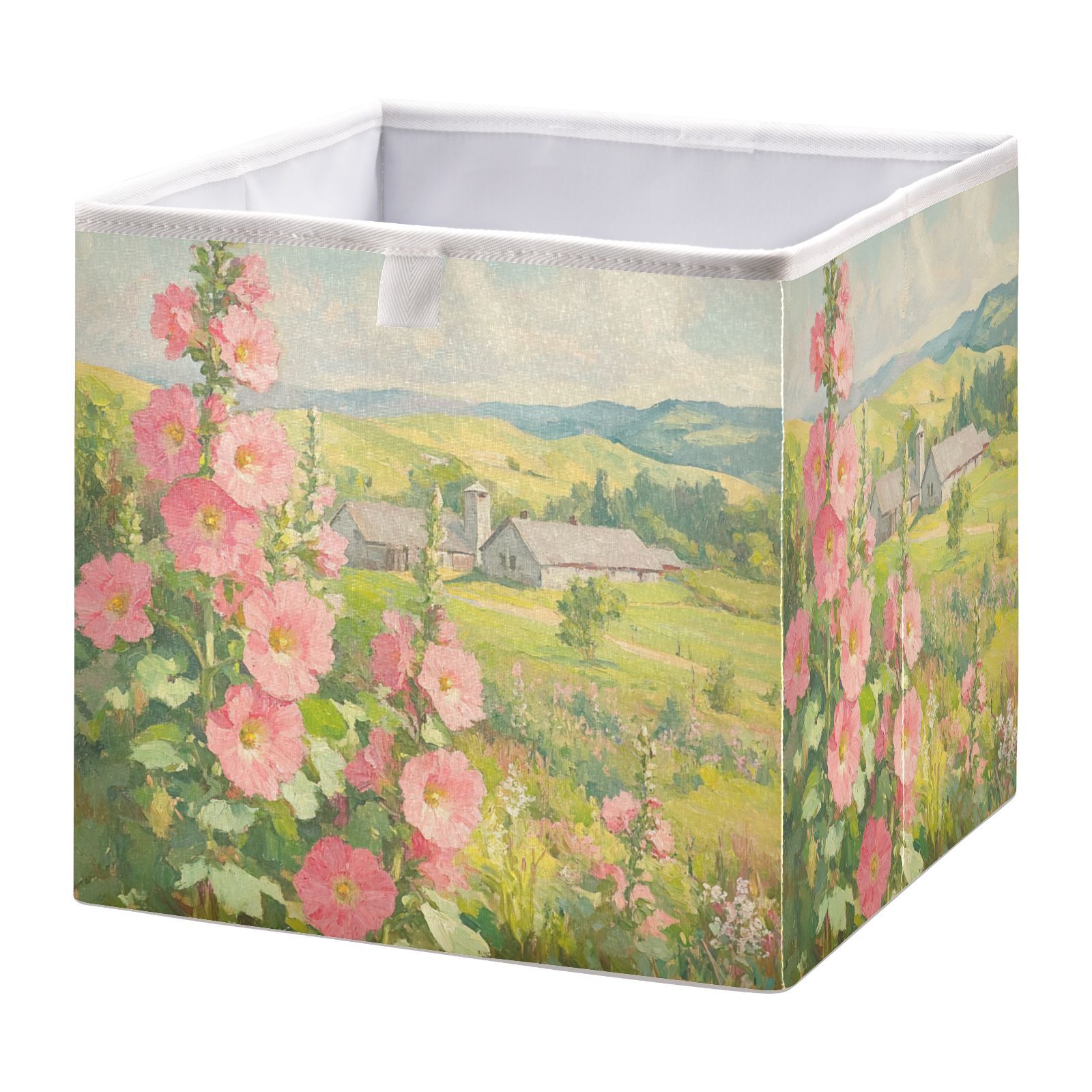 Foldable Open Home Storage Bins with Handles, Waterproof Oxford Fabric ...