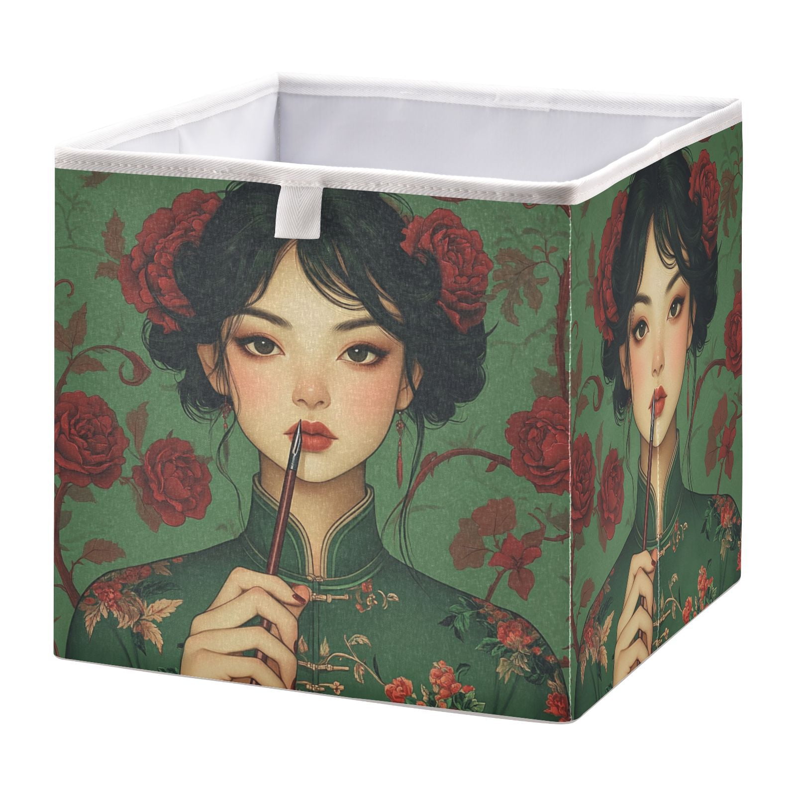 Foldable Open Home Storage Bins with Handles, Waterproof Oxford Fabric ...