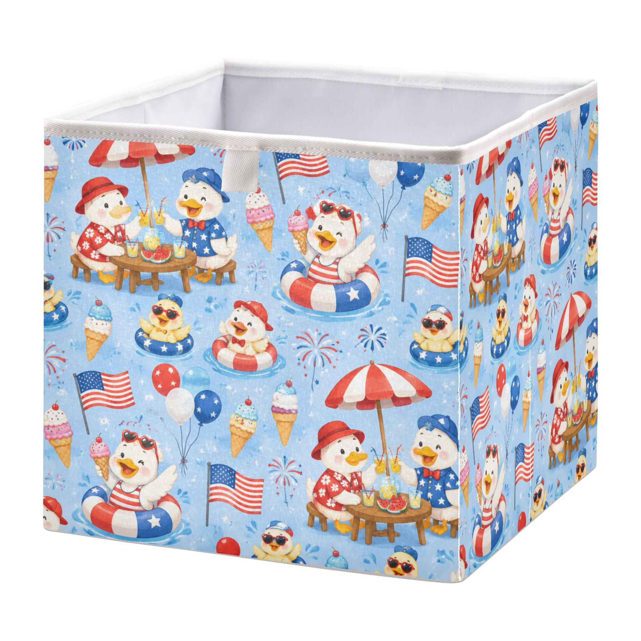 Foldable Open Top Cube Storage Basket Fabric Organizer for Clothes Toys ...