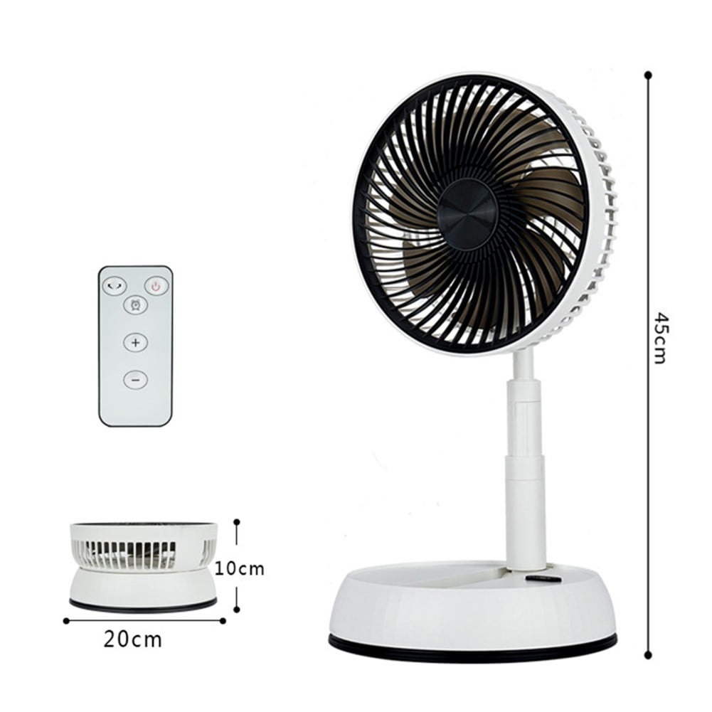 Foldable Oscillating Standing Fan Remote Control 5400mah Portable USB ...