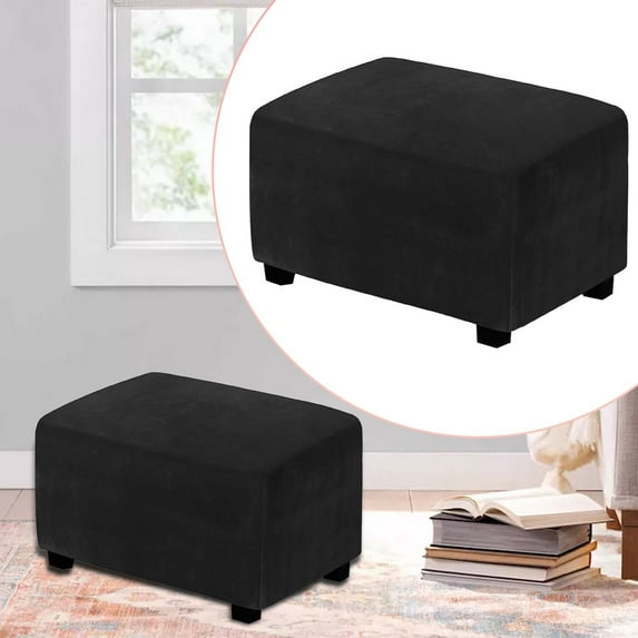 Foldable Ottoman Cover with Storage for Stools, Soft Furniture ...