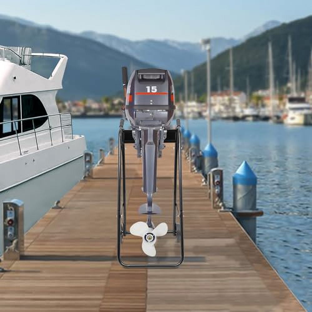 Foldable Outboard Boat Motor Cart with Wheels, Heavy Duty Multi ...