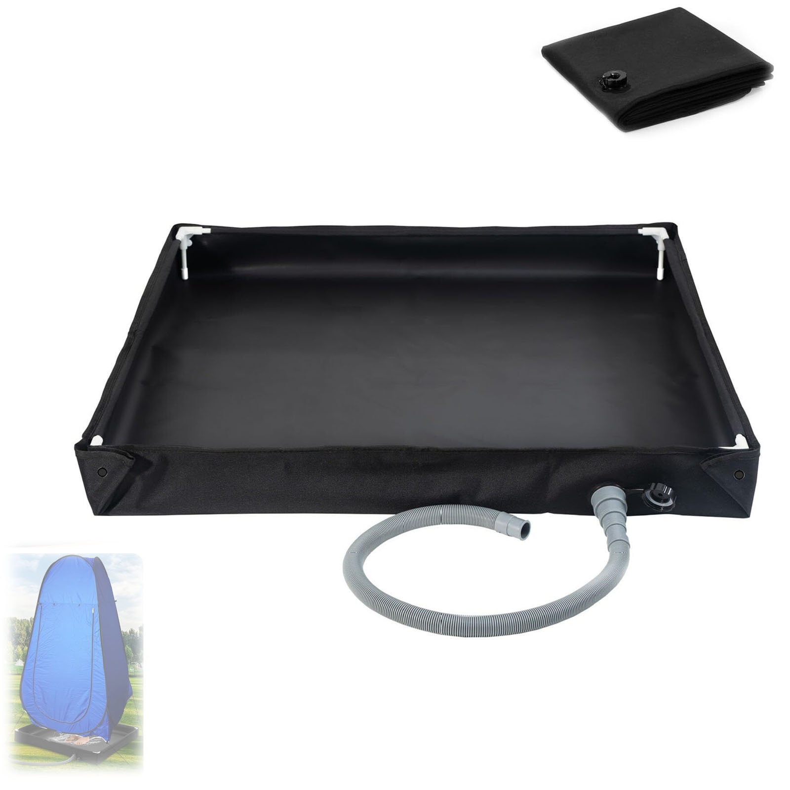 Foldable Outdoor Camping Shower Stall Base Waterproof 31.5" Shower Pan ...