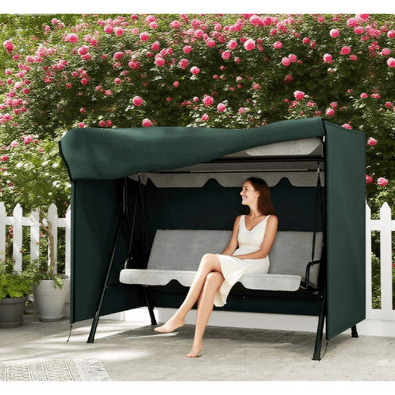 Foldable Outdoor Patio Hammock Porch Swing Cover,with Drawstring and ...