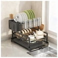 Foldable Over Sink Dish Drying Rack, 3-Tier Carbon Steel Dish Rack ...