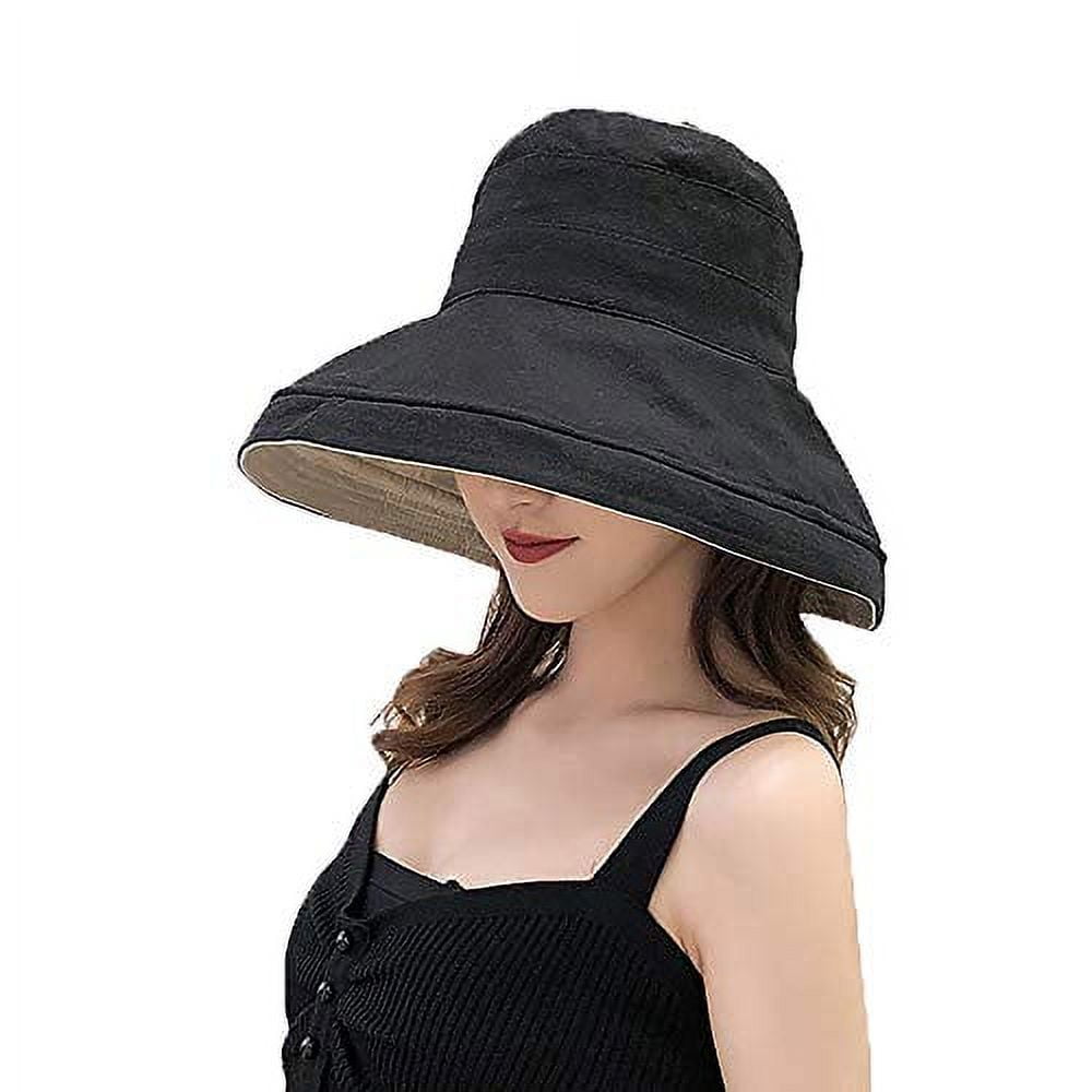 Foldable Packable Adjustable Sun Bucket Uv Wide Brim Summer Hat Women ...
