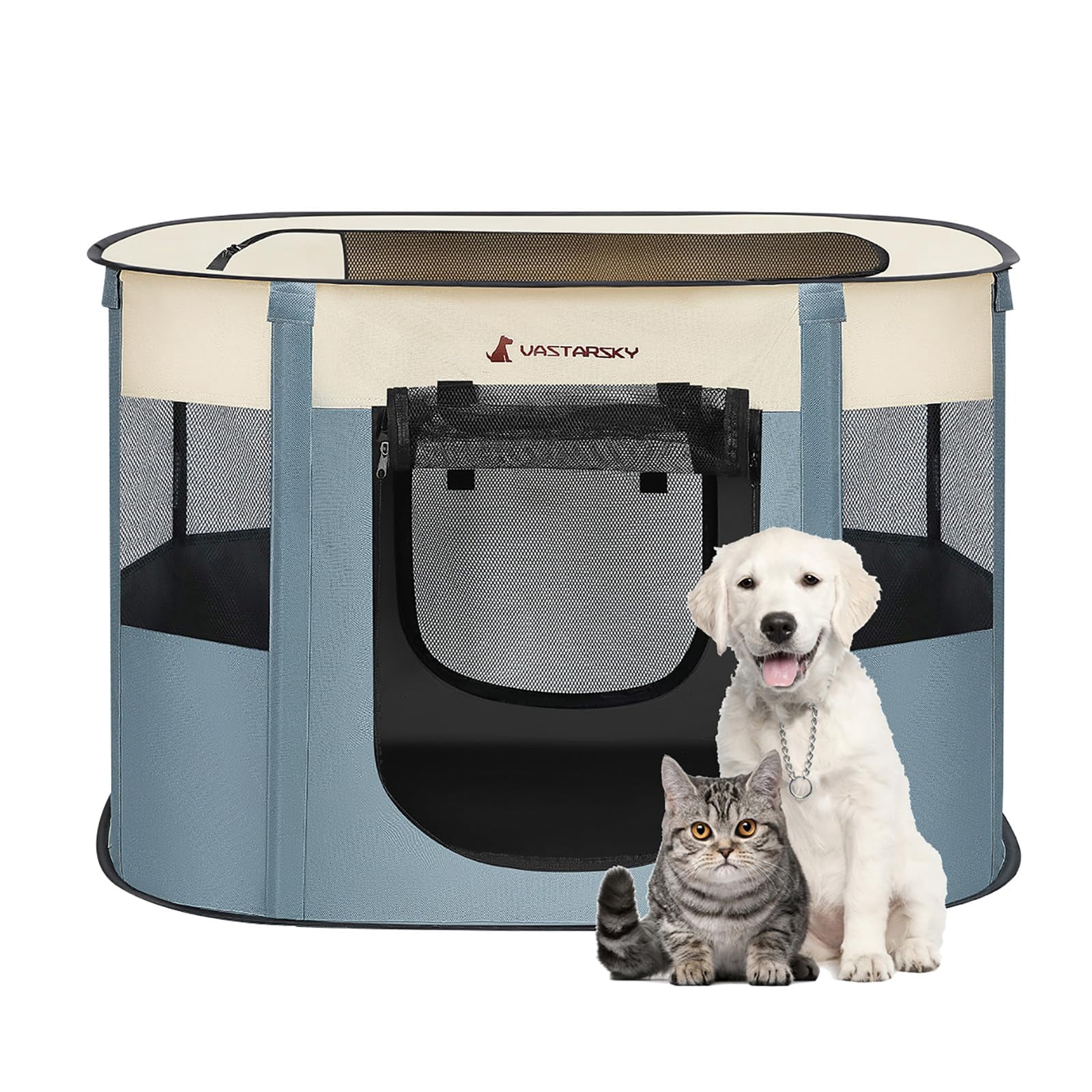 Foldable Pet Playpen,Cat Puppy Playpen,Portable Dog Cage Soft Portable ...