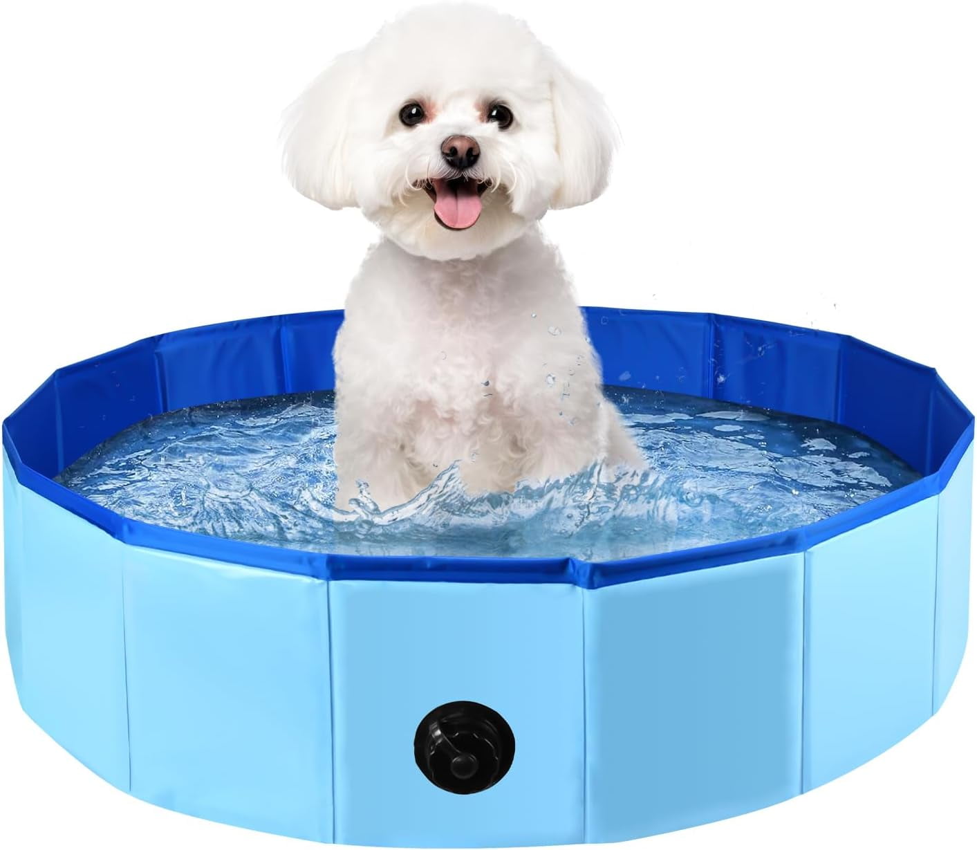 Foldable Pet Swimming Pool – 32" Portable Dog Pool – Durable PVC Bath ...