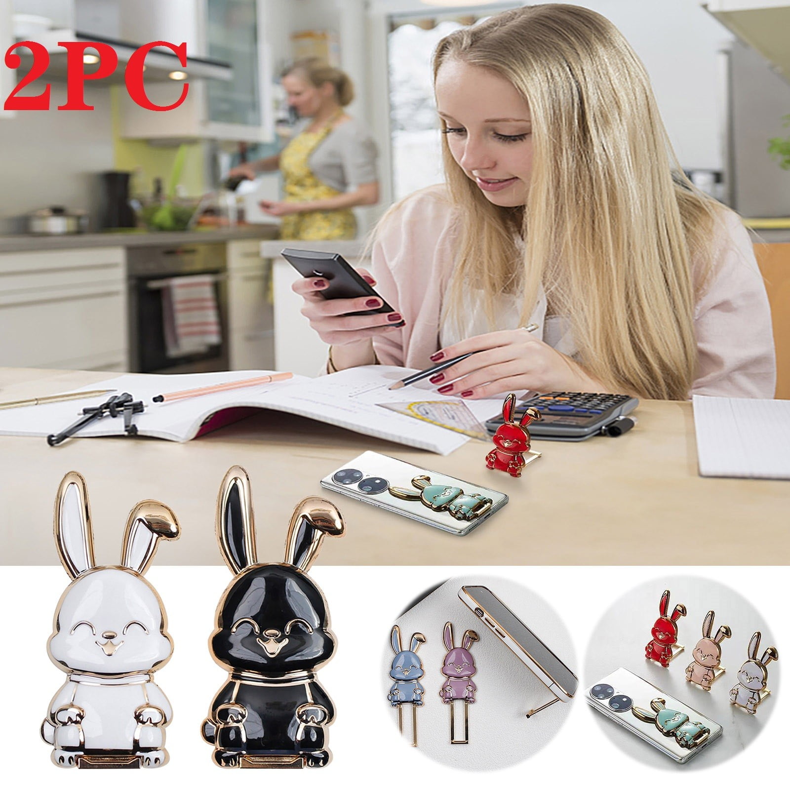 Foldable Phone Mount, Adjustable Desktop Stand, Ventilated Design, Cute ...