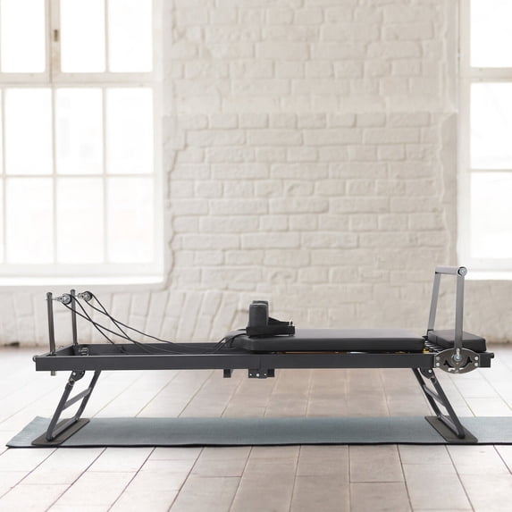 Foldable Pilates Reformer Workout Machine Cardio Fitness Full Body Yoga ...
