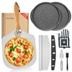 Chef Pomodoro Pizza Baking Set with 3 Pizza Pans and Pizza Rack, Non ...