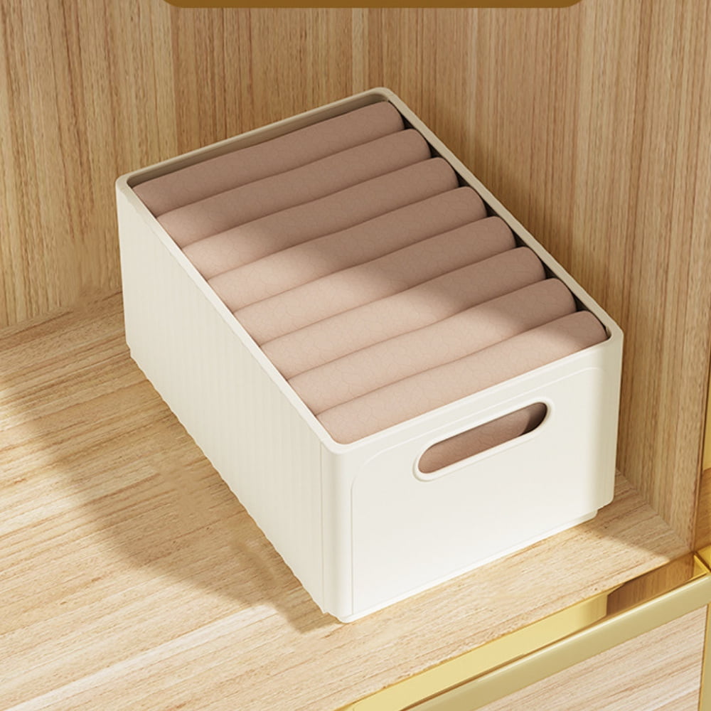 Foldable Plastic Clothes Storage Bins,Stackable Underwear Drawer ...