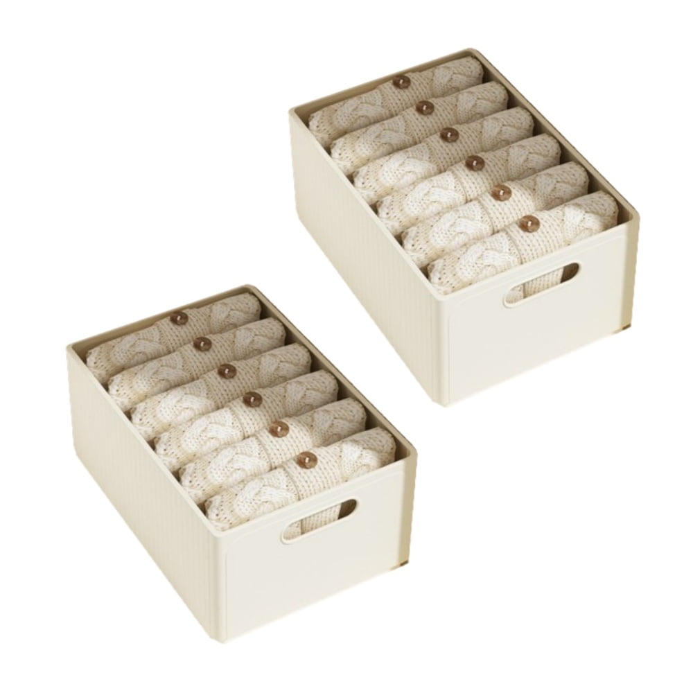 Foldable Plastic Clothes Storage Bins,Stackable Underwear Drawer ...