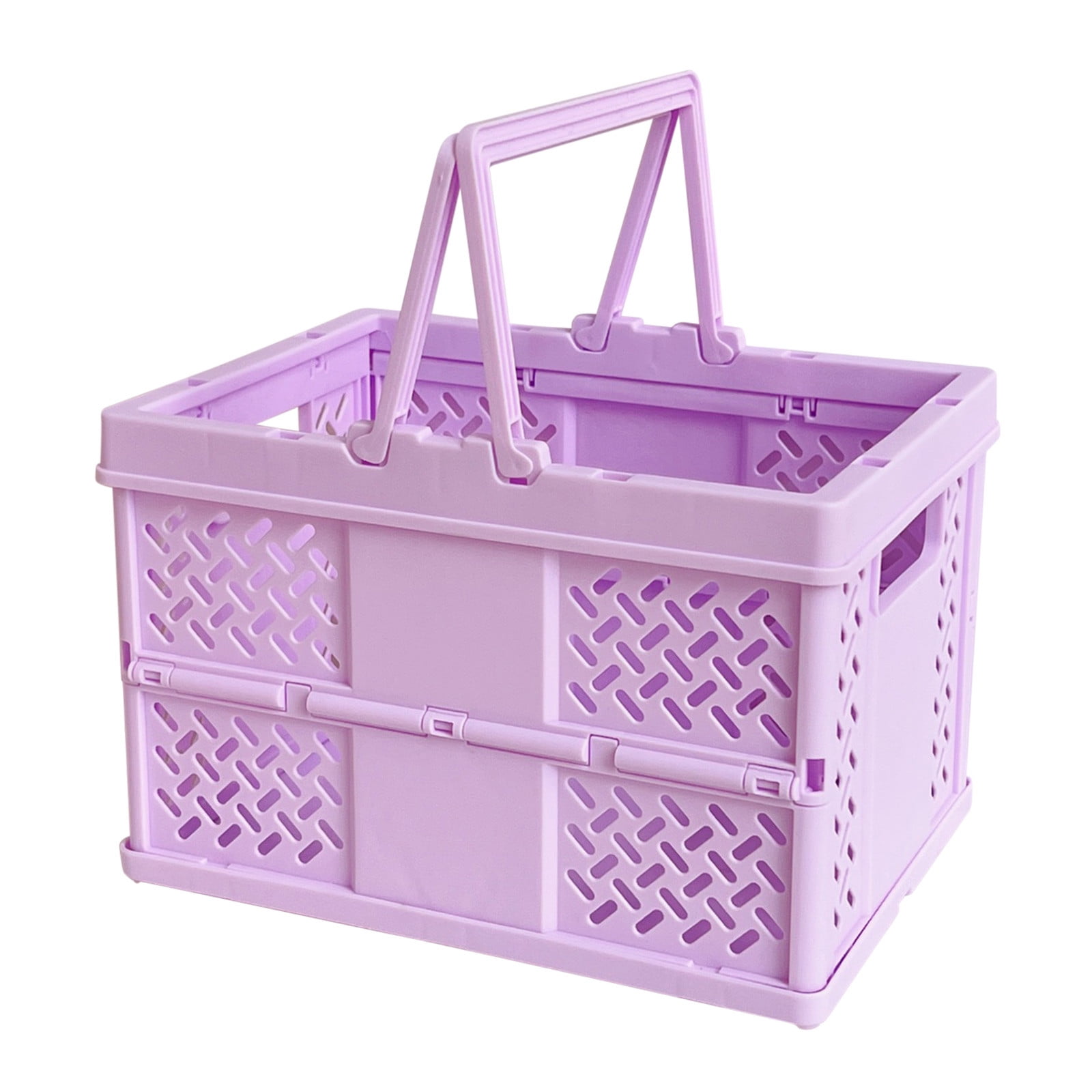 Foldable Plastic Picnic Basket | 18.6x13.5x12.5cm Portable Storage ...