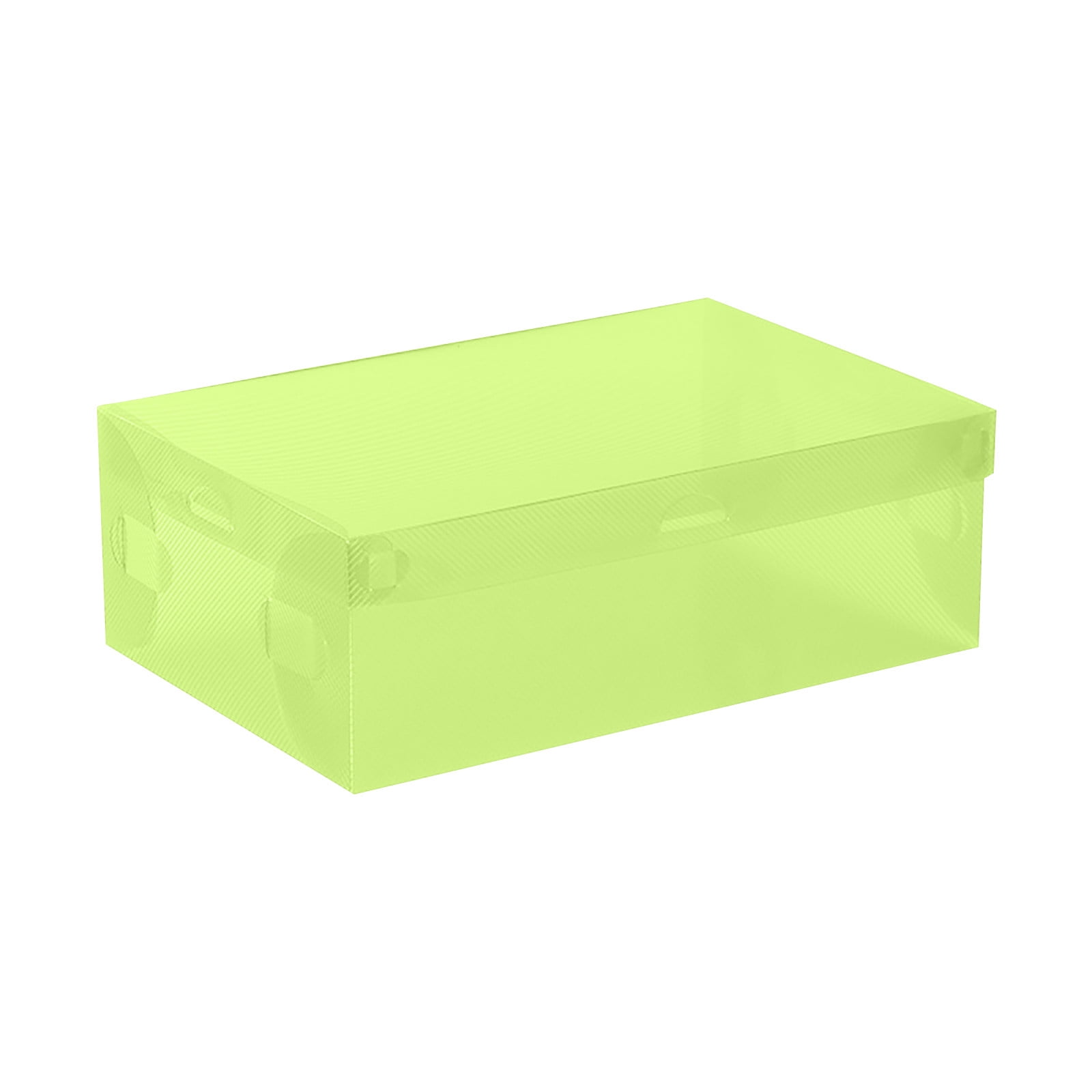 Foldable Plastic Shoe Box Organizer | Stackable Transparent Storage ...
