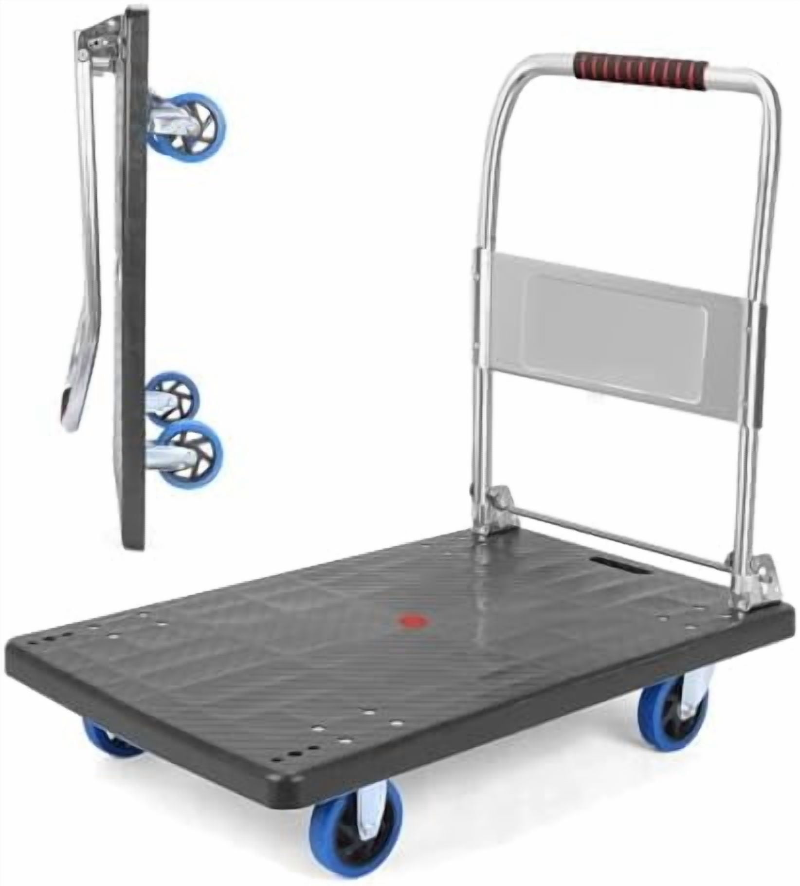Foldable Platform Truck with 1200lb Weight Capacity and 360 Degree ...