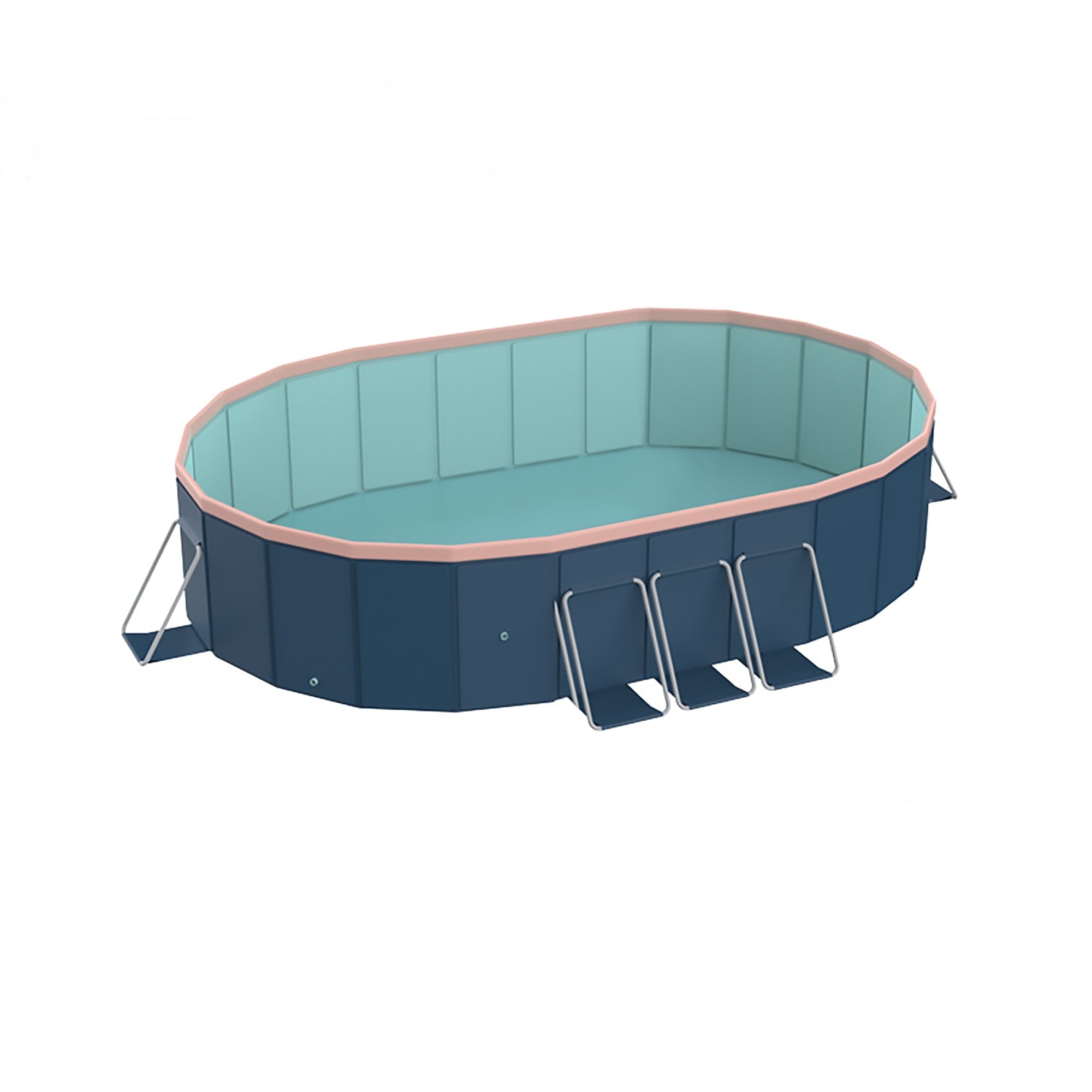 Foldable Pool for Kids Adults, Large Non-Inflatable Swimming Pool ...