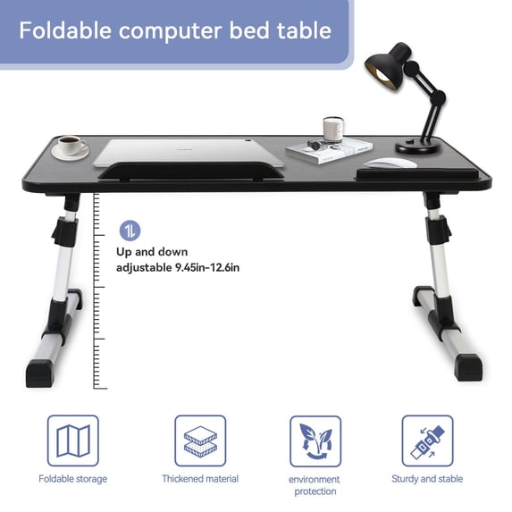 Foldable Portable Adjustable Laptop Table Stand Lap Tray Bed Notebook ...