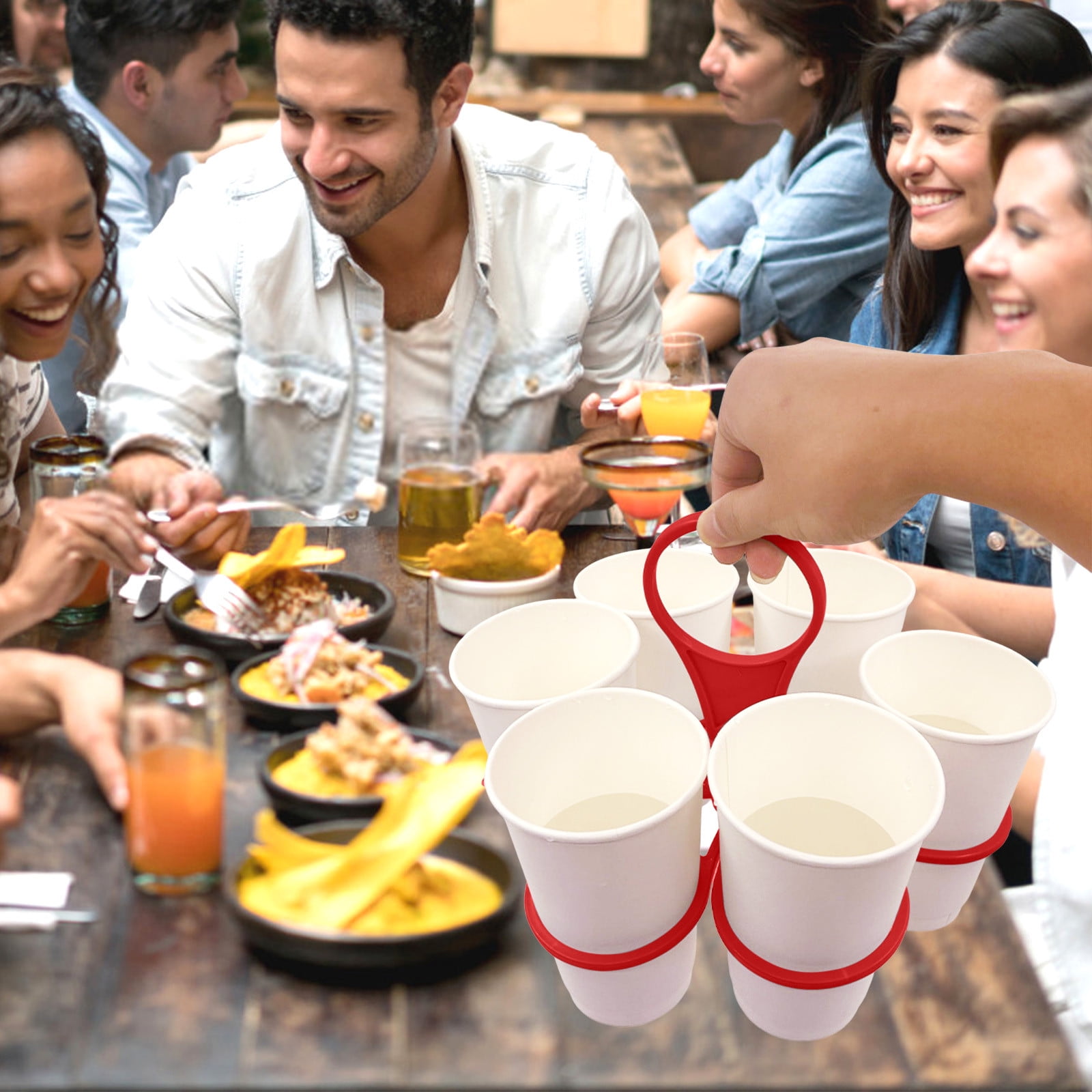 Foldable Portable Cup Caddy Holder with Handle Reusable Sturdy for Hot ...