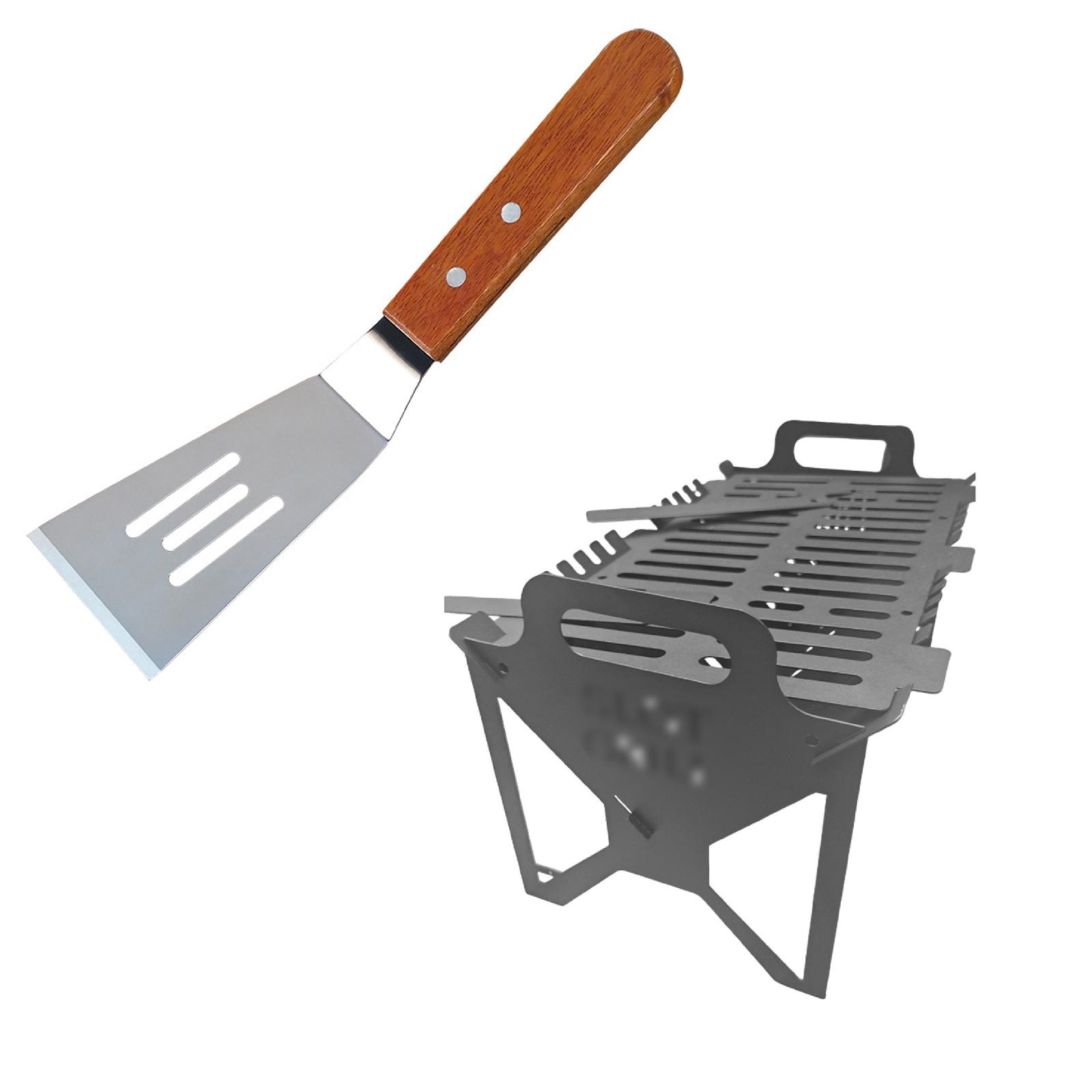 Foldable Portable Grill& Stainless Steel Spatula, Slot Grill ...