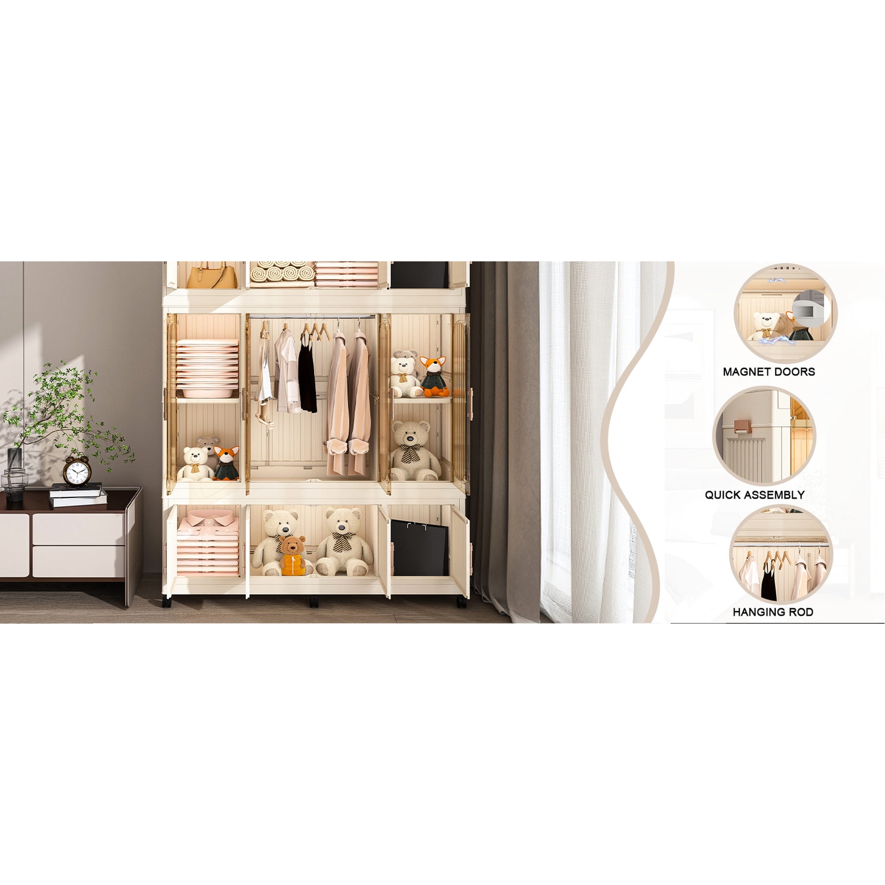 Foldable & Portable - Ideal Wardrobe for Travelers and Students ...