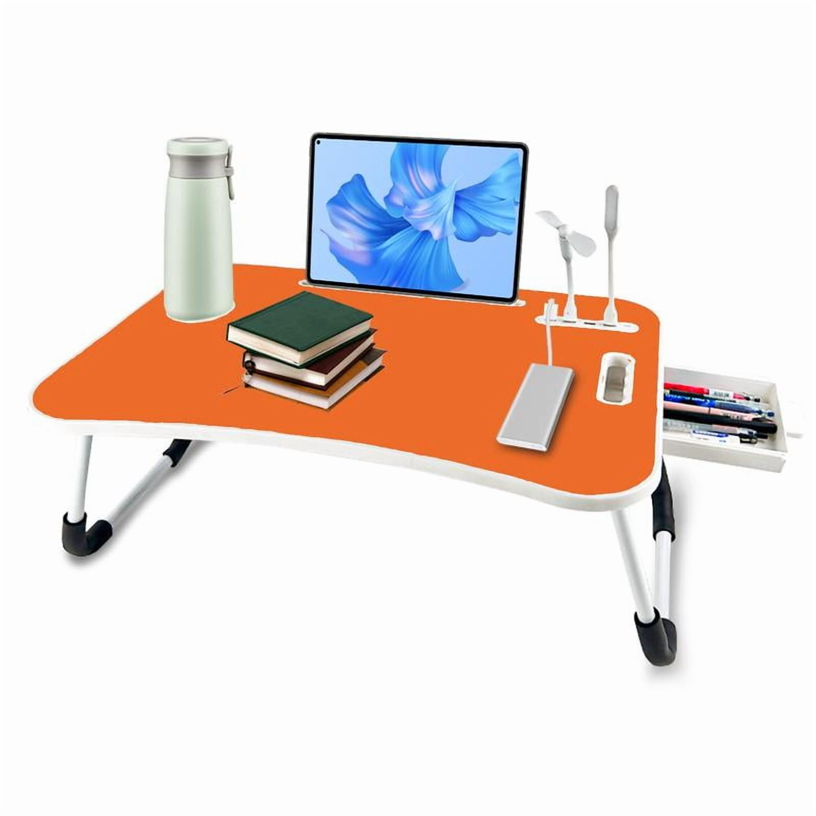 Foldable Portable Lap Desk Tray with 4 USB Ports, Storage Drawer and ...
